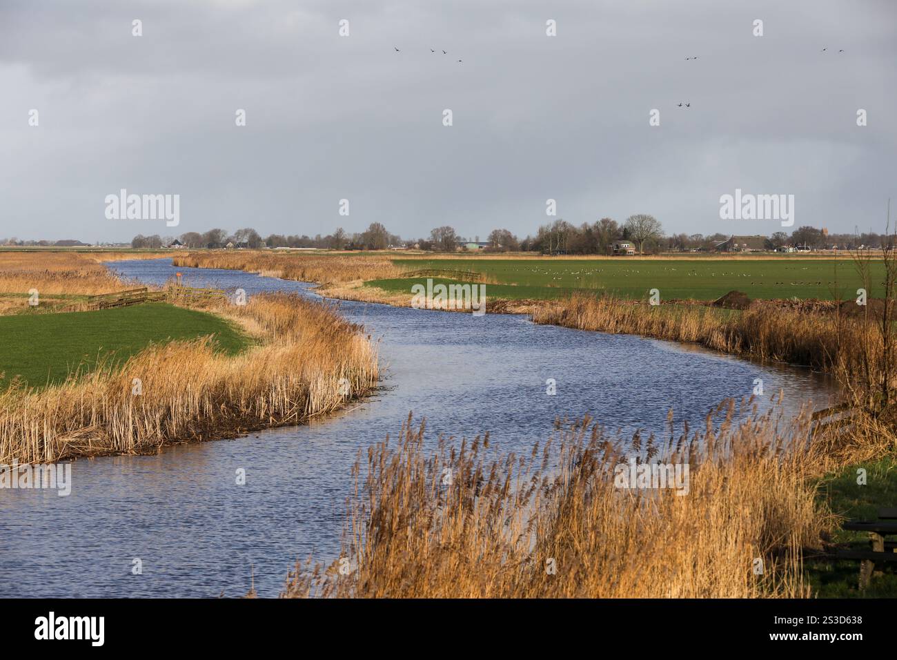 GIEKERK - A canal to drain the polder water toward the sea. ANP ...