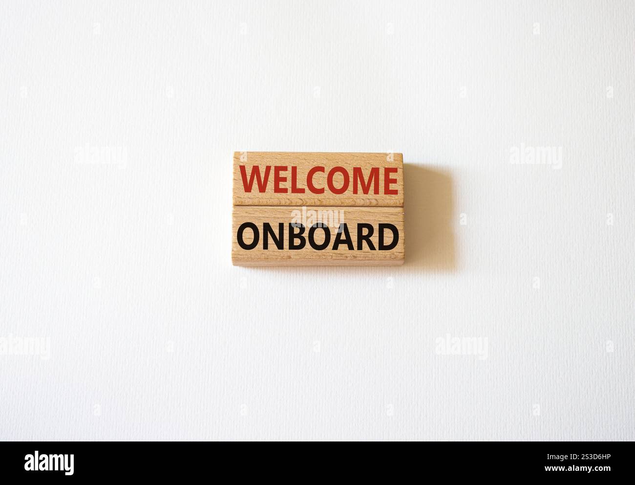 Welcome onboard symbol. Concept words Welcome onboard on wooden blocks ...