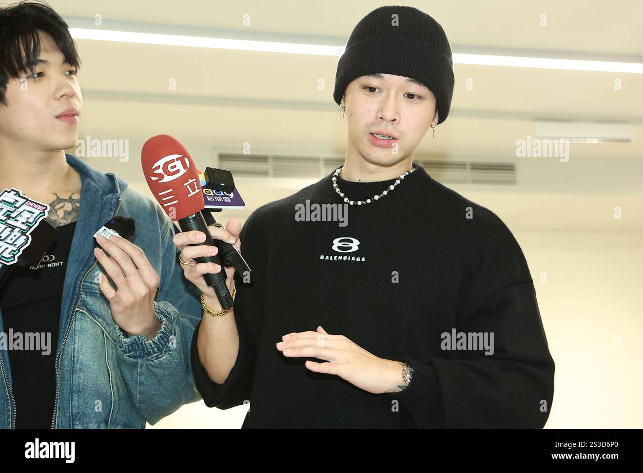 TAIPEI, CHINA - JANUARY 9, 2025 - Taiwanese singers OSN Gao and ADEN ...