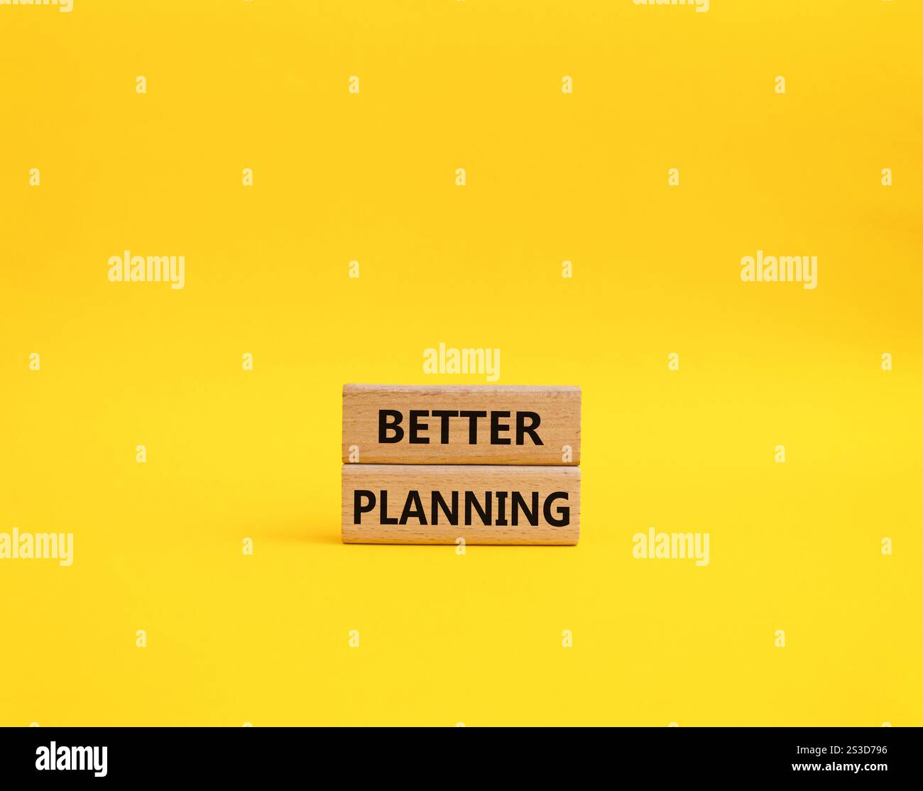 Better planning symbol. Concept word Better planning on wooden blocks ...