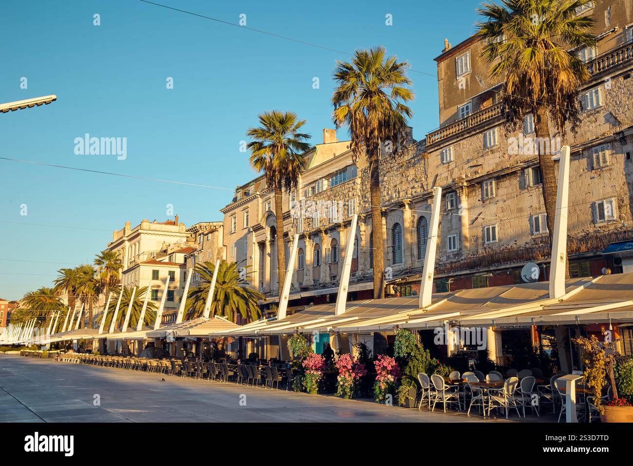 Riva Boardwalk in Split historic district, Croatia Stock Photo - Alamy