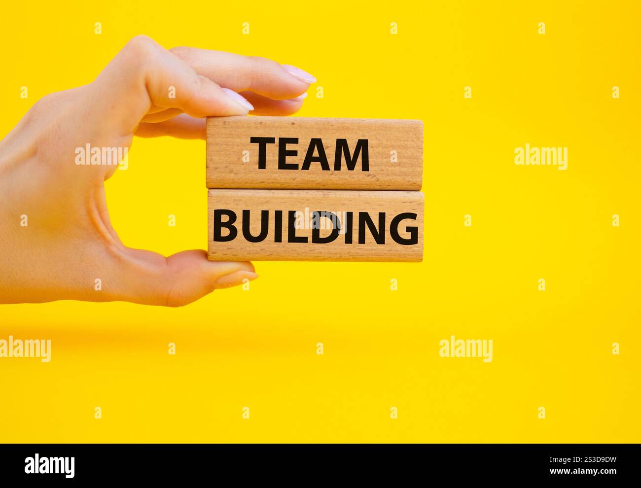 Team Building symbol. Concept word Team Building on wooden blocks ...