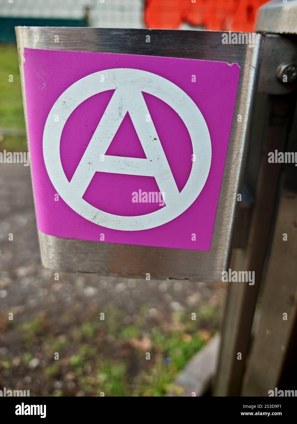 the letter A in a circle, symbol for the anarchist movement A in a ...