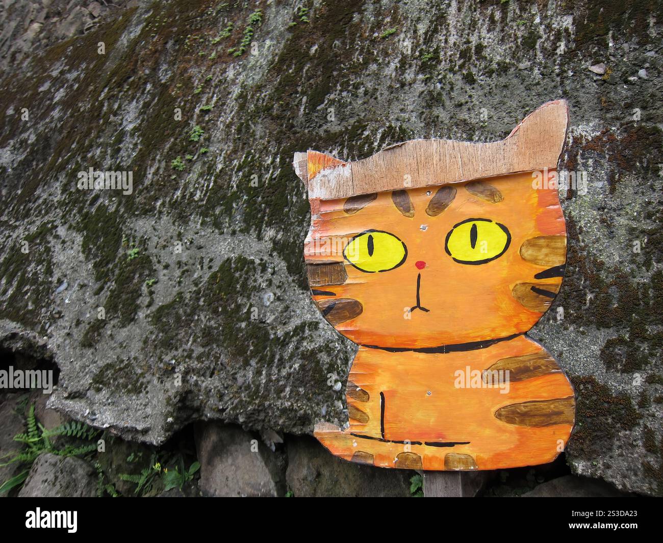 New Taipei City, FEB 4 2010 - Close up shot of a wooden sign in Houtong ...