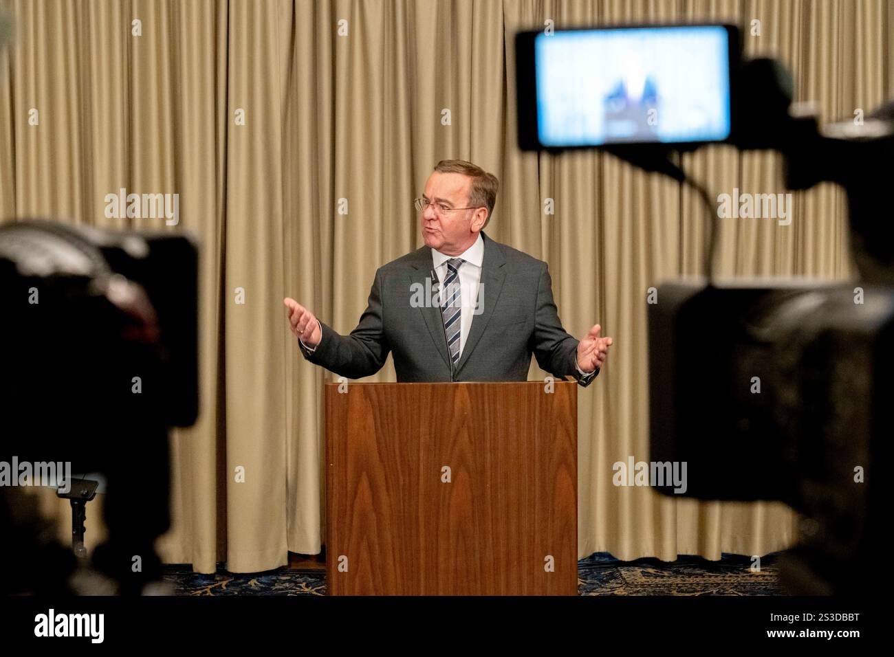 Press conference with BORIS PISTORIUS, German Minister of Defense at ...