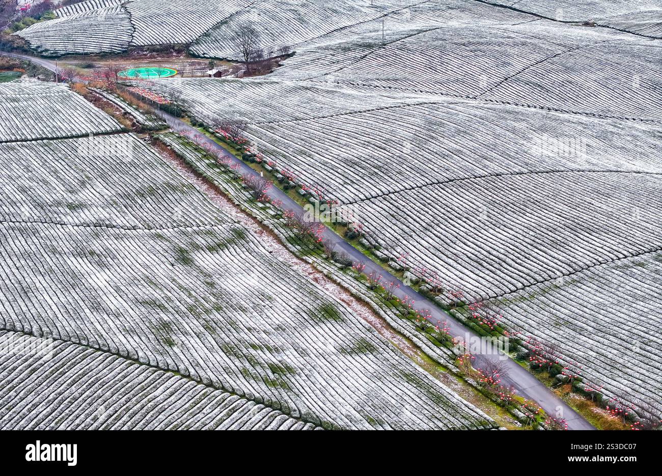 Zunyi. 9th Jan, 2025. An aerial drone photo taken on Jan. 9, 2025 shows ...