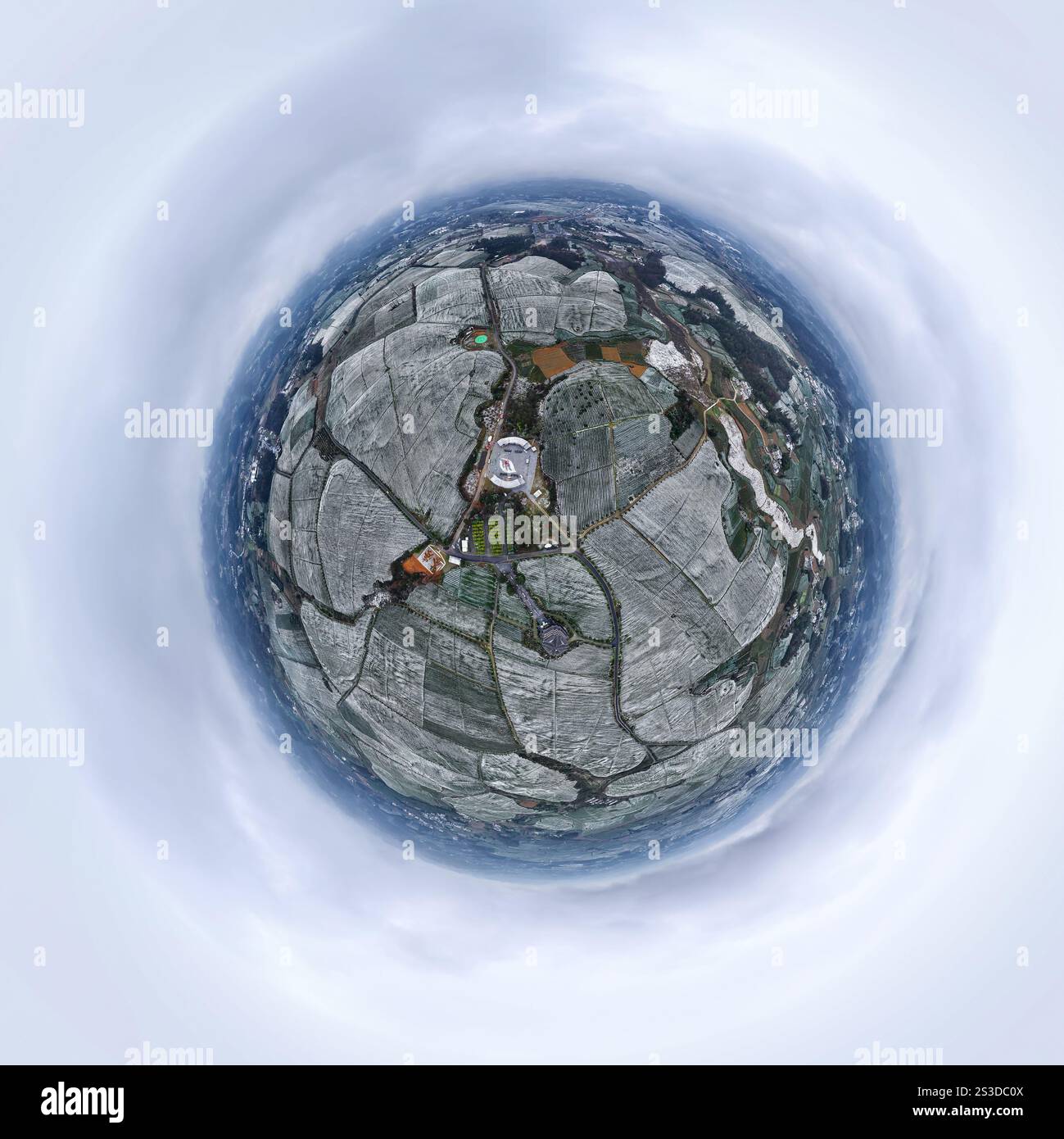 Zunyi. 9th Jan, 2025. An aerial panoramic photo taken on Jan. 9, 2025 ...