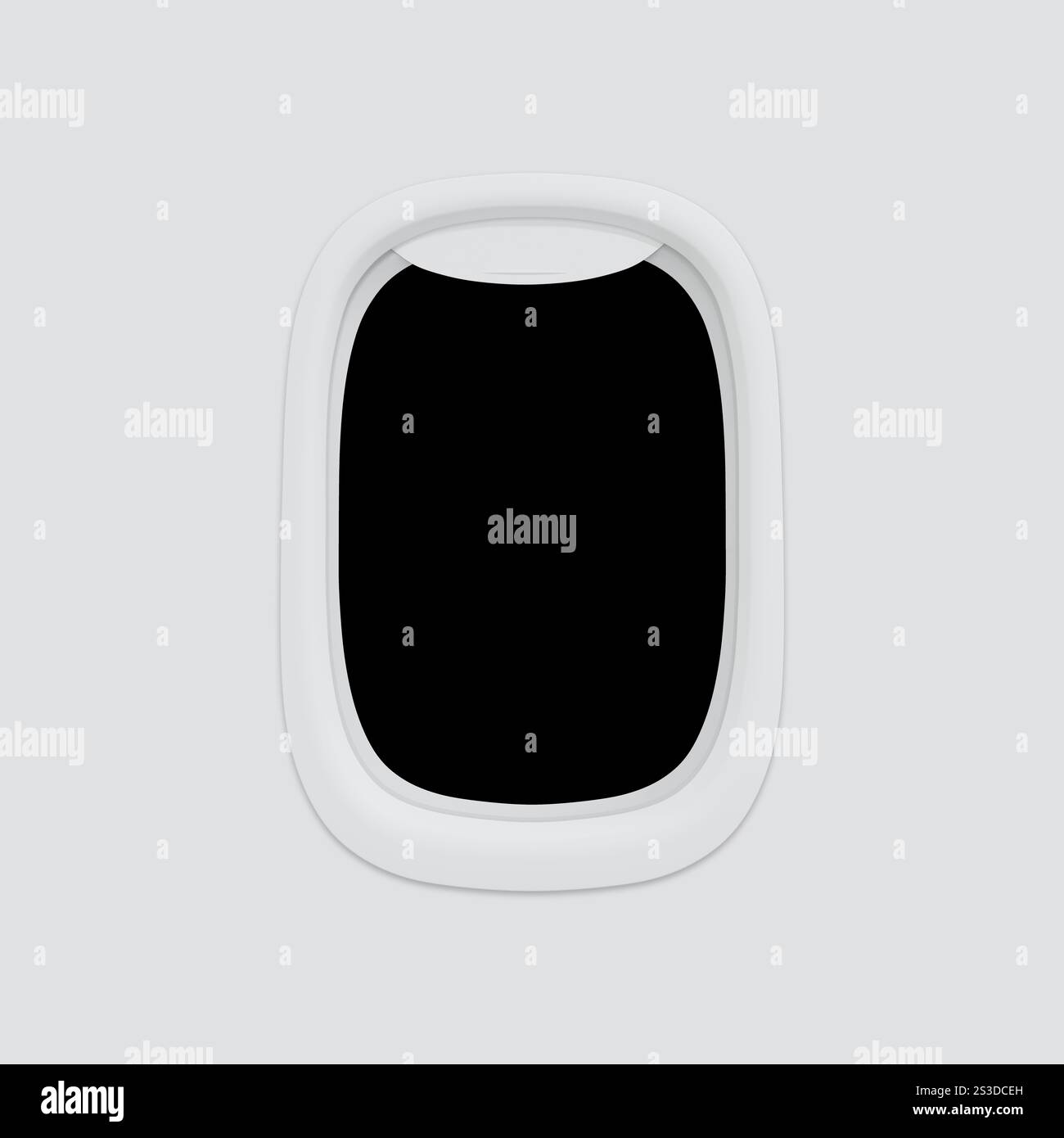 Isolated airplane window frame design with a sleek, modern style. ideal ...