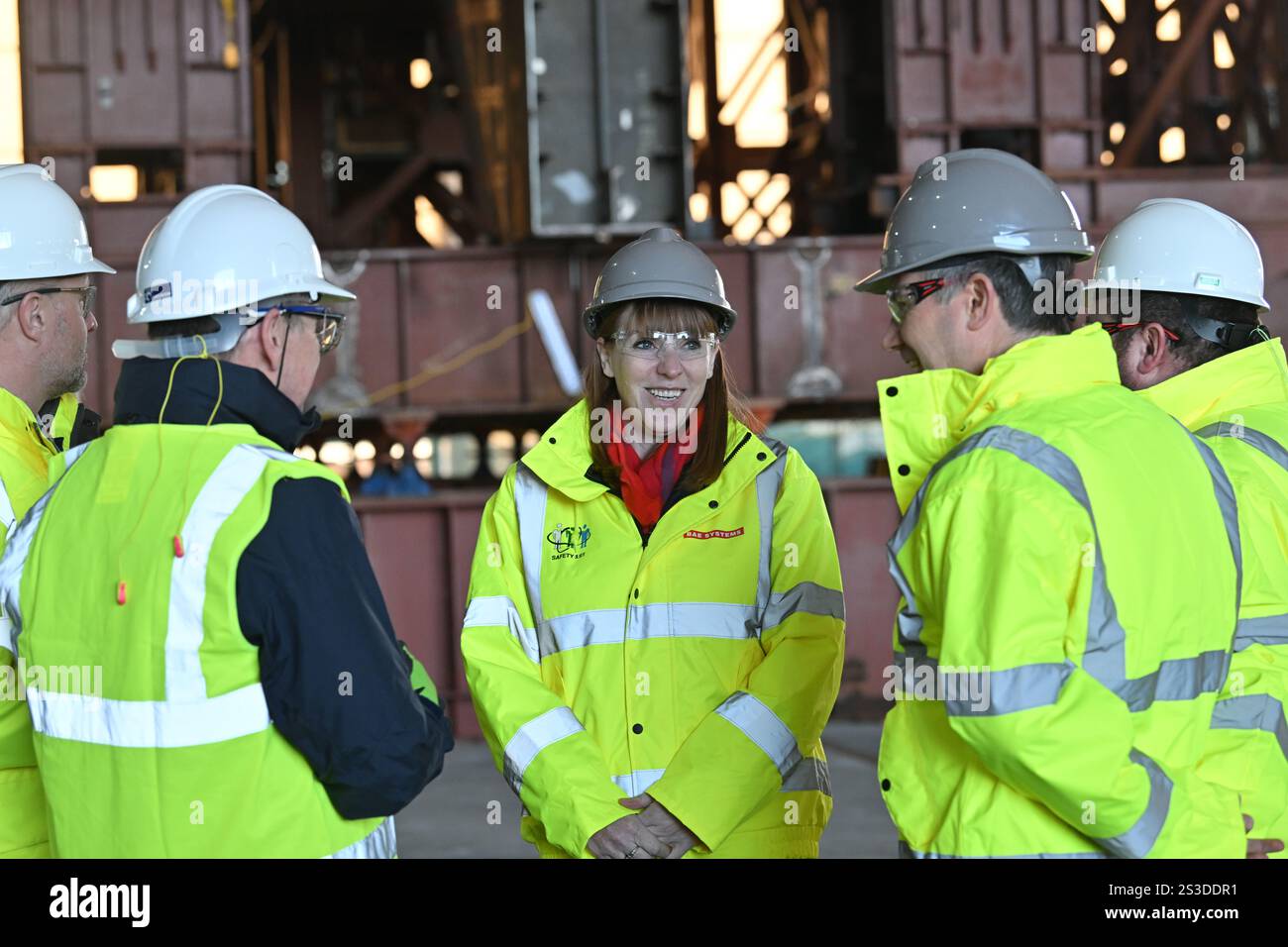 Deputy Prime Minister Angela Rayner in the new Janet Harvey ship build ...