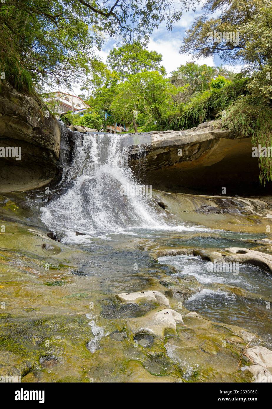 Sunny view of the Yanjingdong Falls at New Taipei City, Taiwan Stock ...