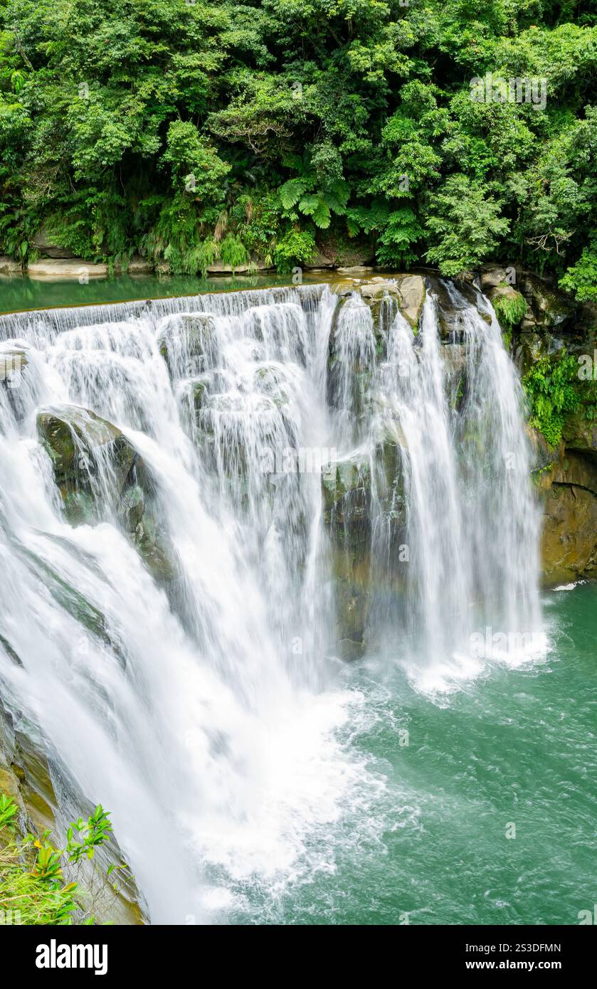 Sunny view of the Shifen Falls at New Taipei City, Taiwan Stock Photo ...