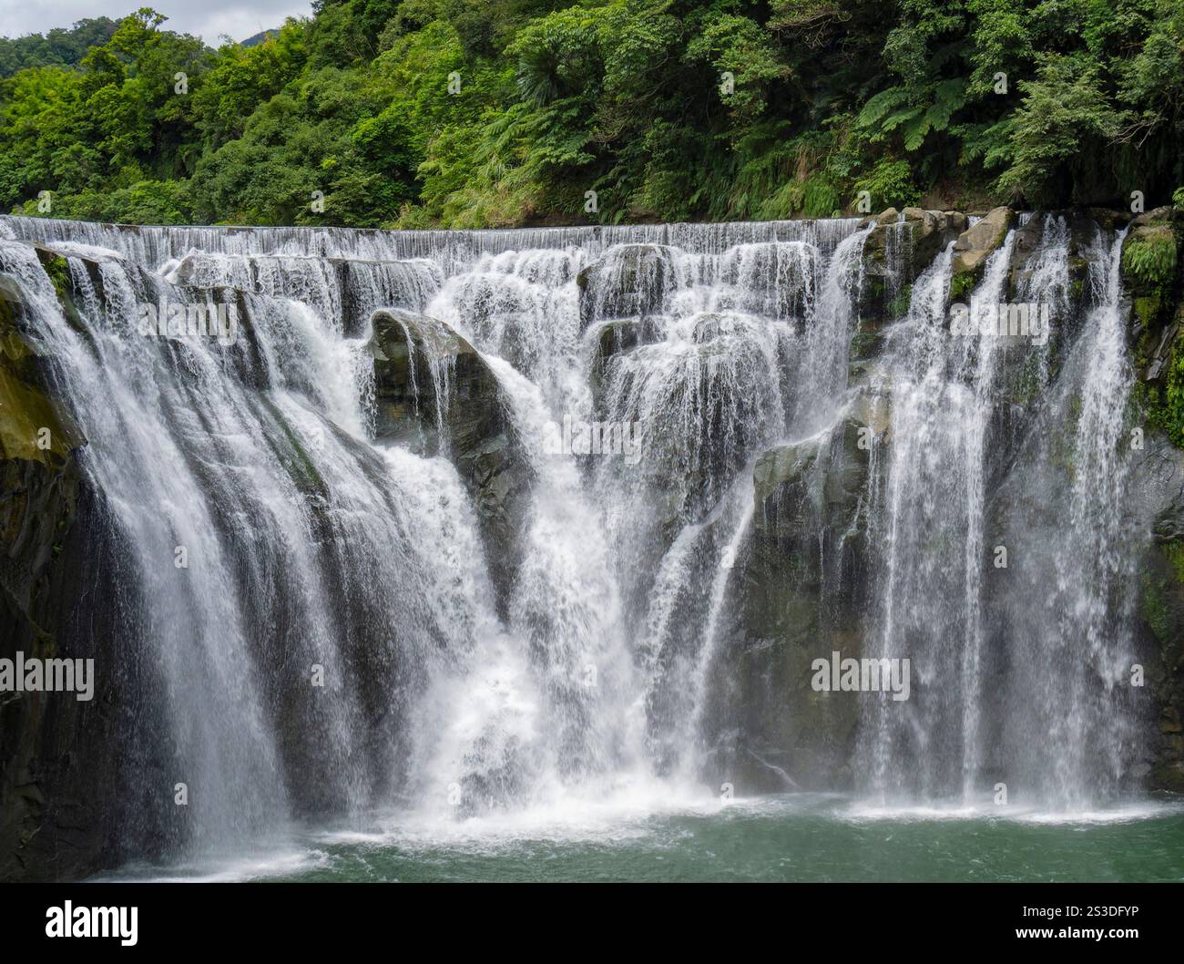 Sunny view of the Shifen Falls at New Taipei City, Taiwan Stock Photo ...