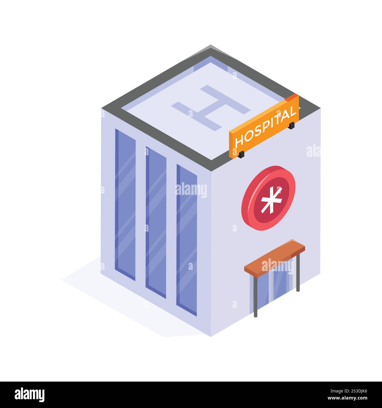 A multi story hospital building designed for urban infrastructure ...