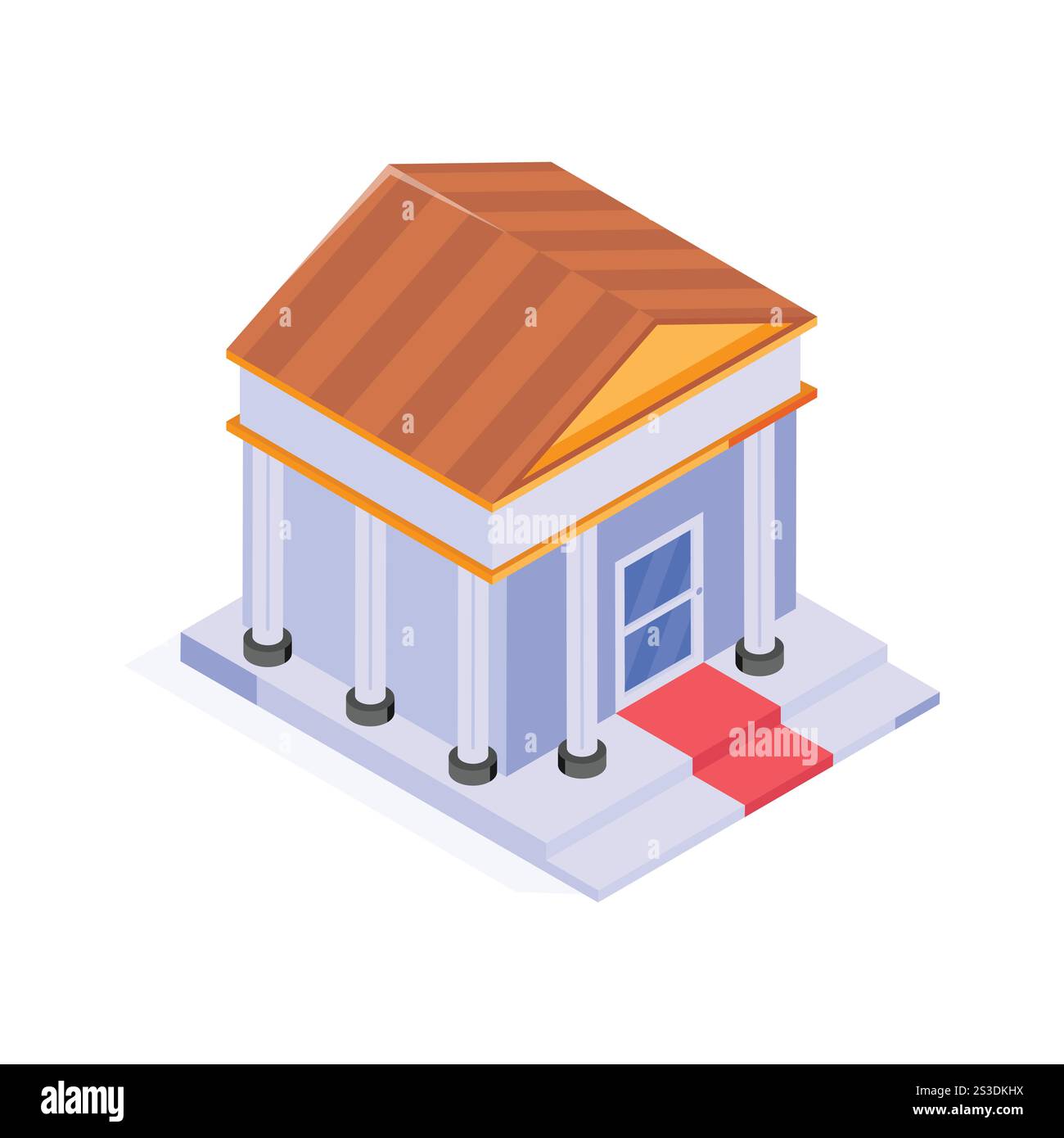 An editable isometric icon of bank building in modern style Stock ...