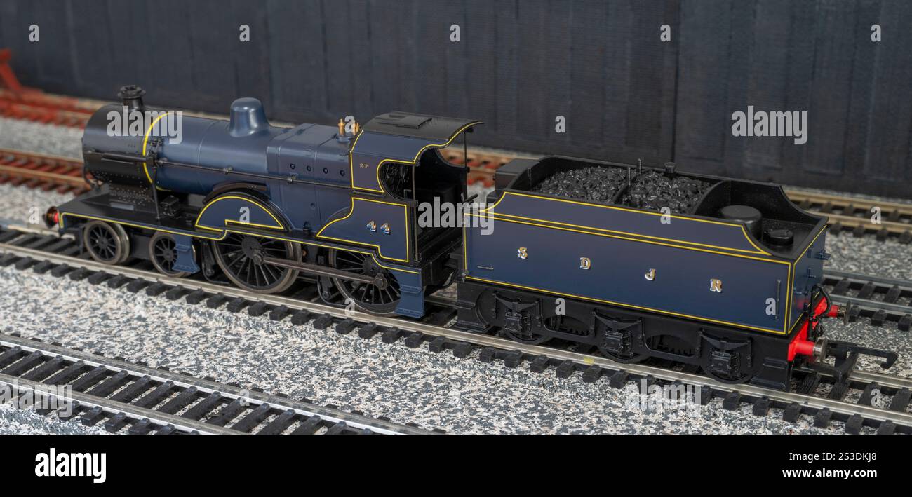 S&DJR Class 2P steam locomotive, 00 gauge scale model by Hornby. Colour ...