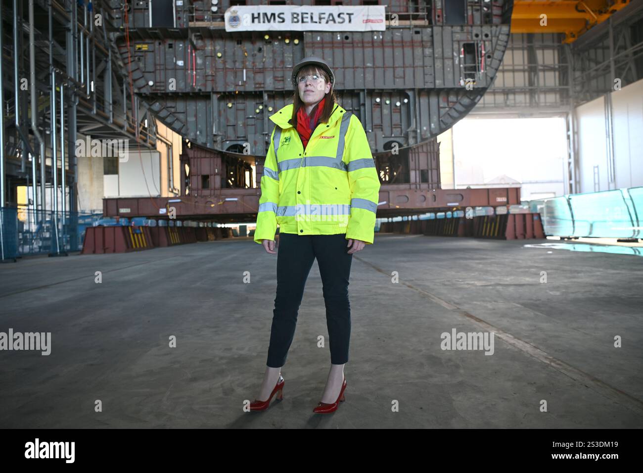 Deputy Prime Minister Angela Rayner in the new Janet Harvey ship build ...
