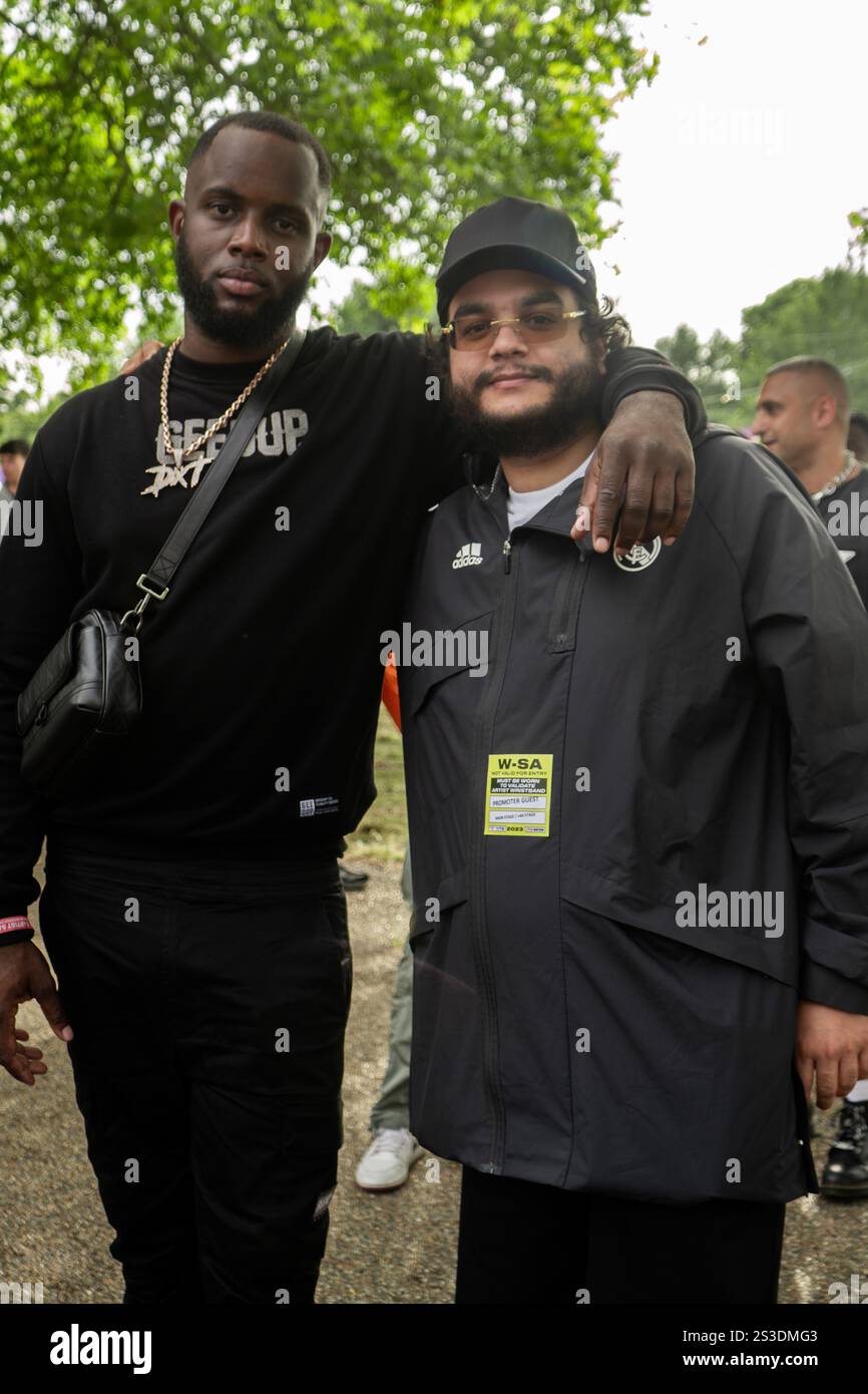 Jordan Craig AKA Rapper RV and Alan Gencay AKA 9P performs at Wireless ...