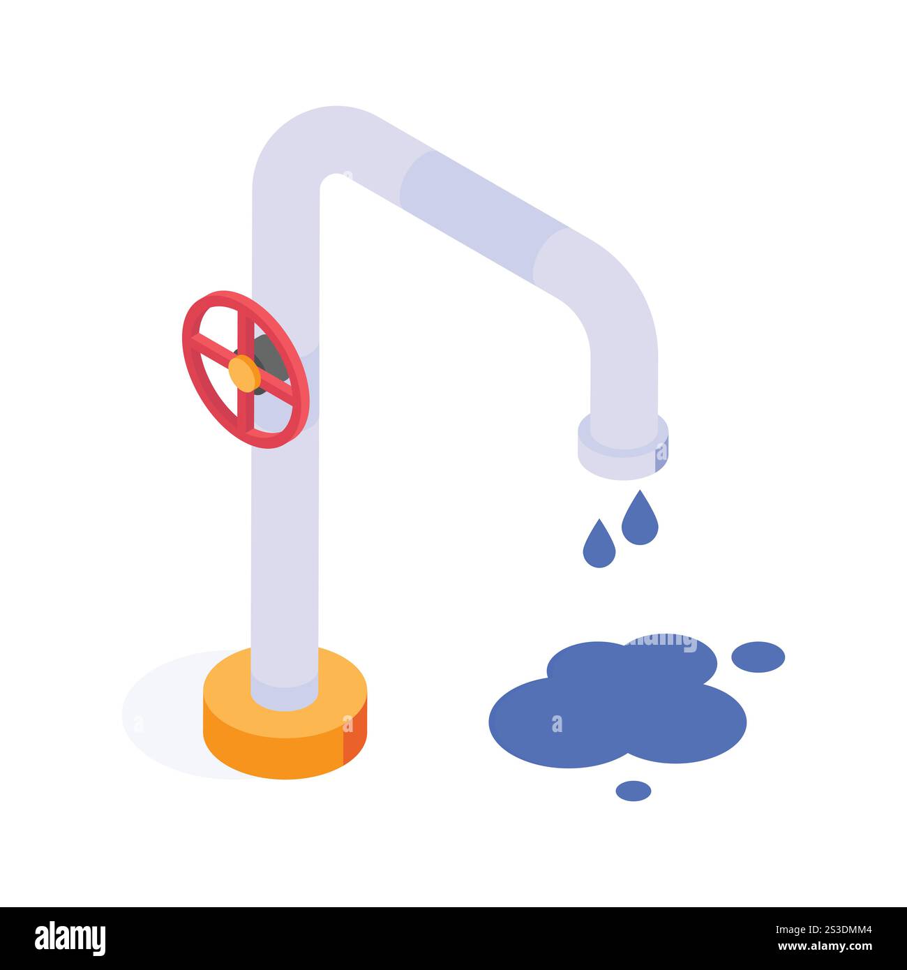 A water pipe leaking, indicating plumbing or infrastructure issues ...