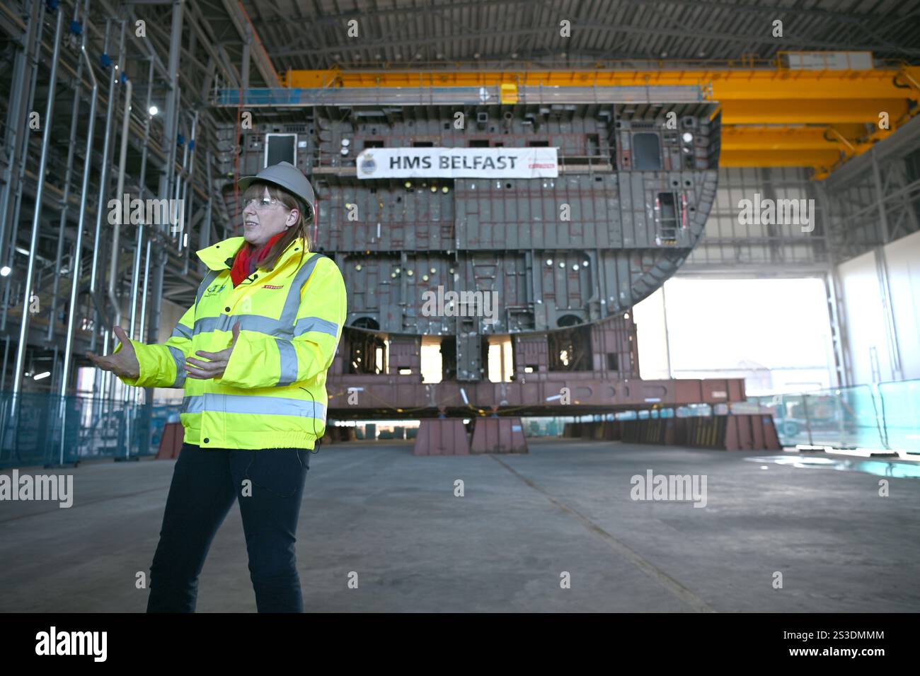Deputy Prime Minister Angela Rayner in the new Janet Harvey ship build ...