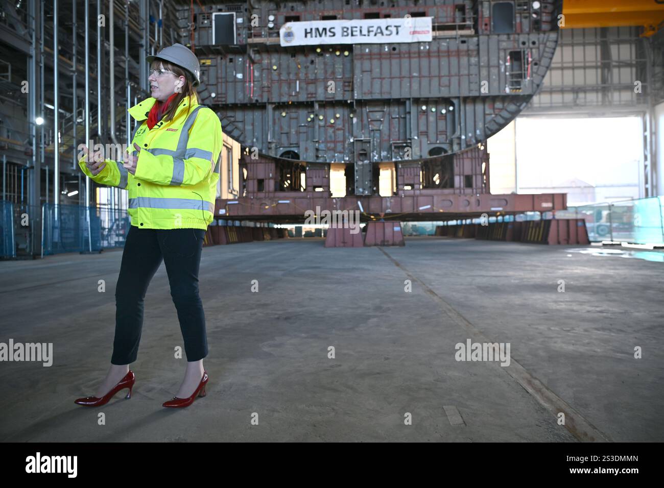 Deputy Prime Minister Angela Rayner in the new Janet Harvey ship build ...