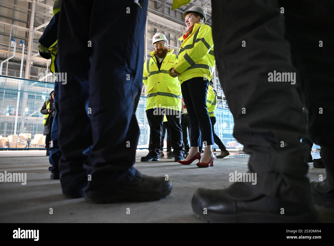 Deputy Prime Minister Angela Rayner in the new Janet Harvey ship build ...