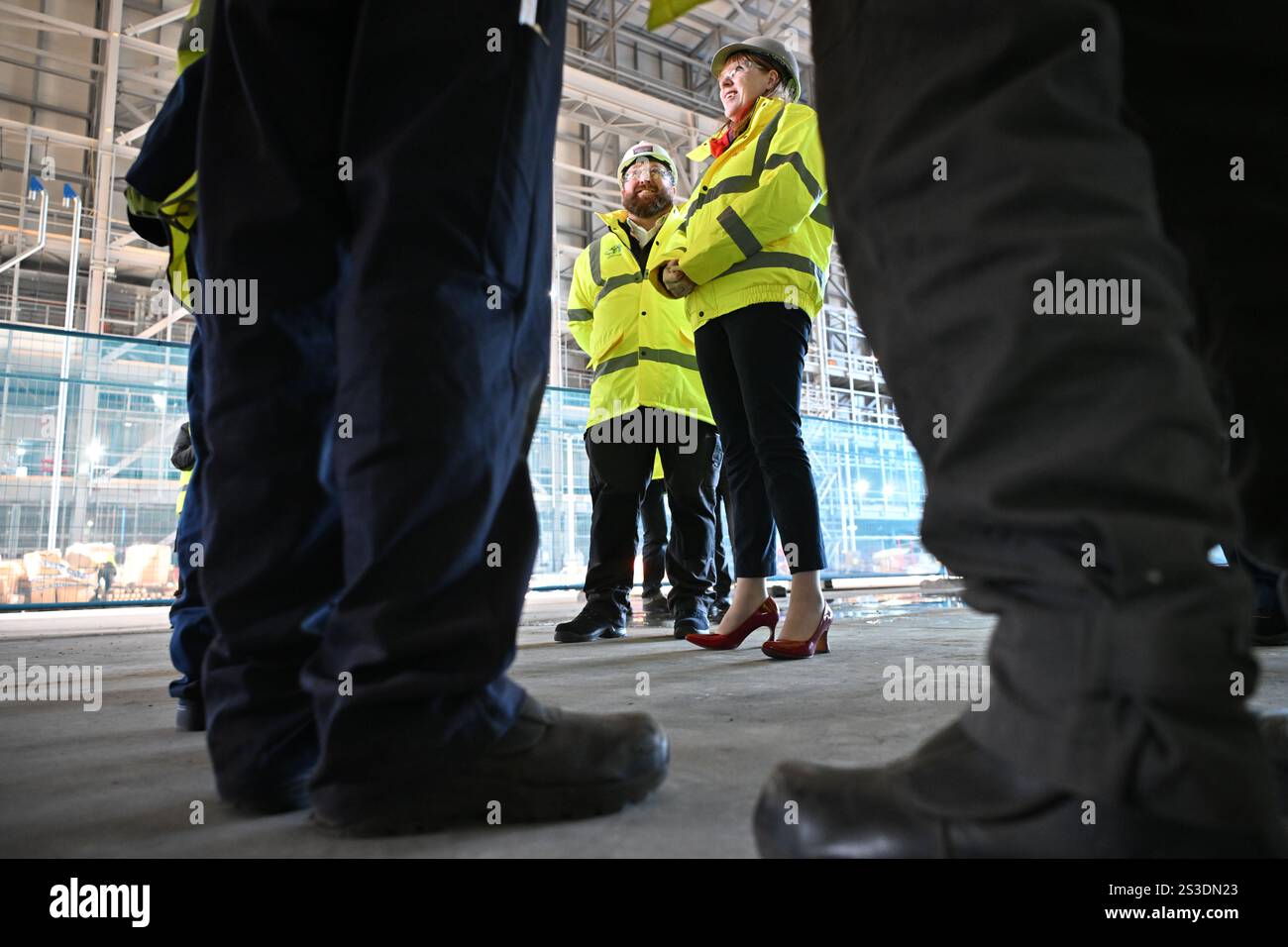Deputy Prime Minister Angela Rayner in the new Janet Harvey ship build ...