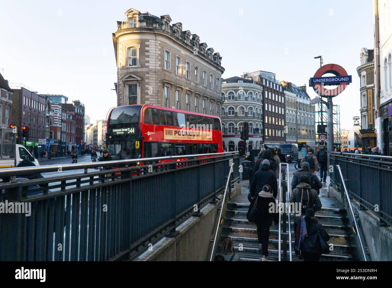 London, UK, 9 January 2024: At London Bridge Station just before 9am ...