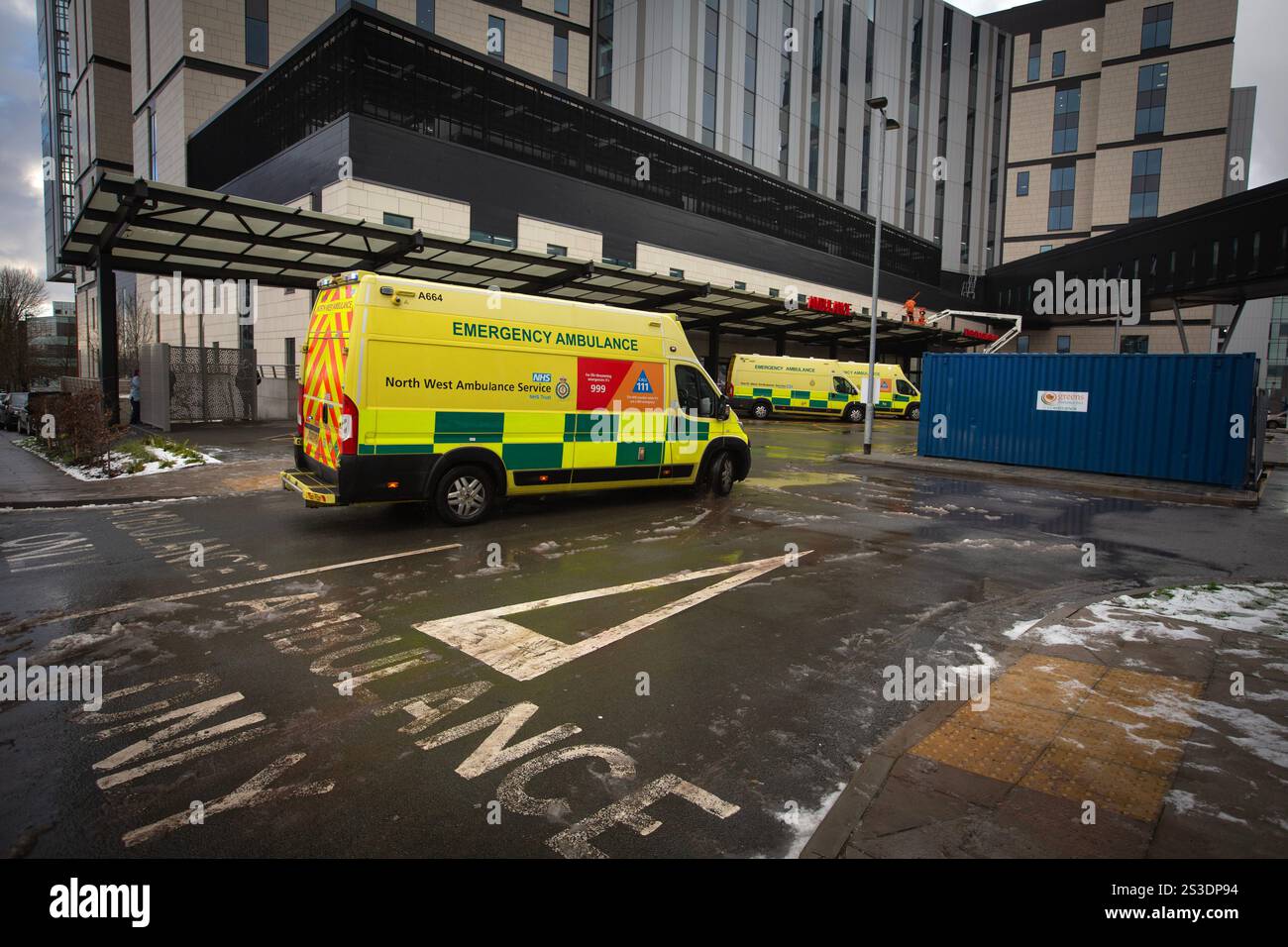 An ambulance arriving at the emergency department at the Royal ...
