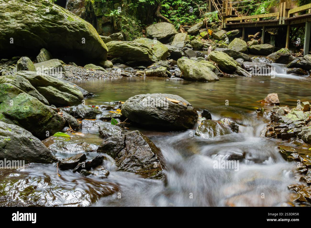 Sunny exterior view of the landscape of Linmei Shipan Trail at Taiwan ...