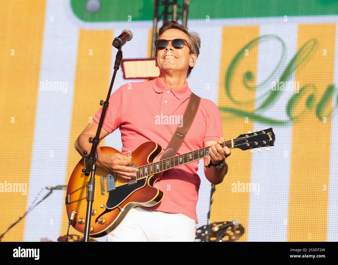 Nick Heyward performing at Rewind South 2023, at Temple Island Meadows ...