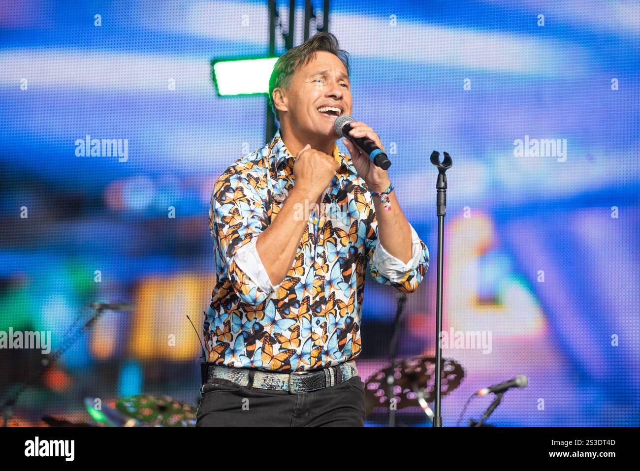 Brother Beyond - Nathan Moore performing at Rewind South 2023, at Temple Island Meadows, Henley ...