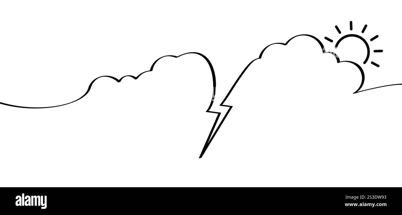 Thunderstorms. Winter, summer, temperature. All seasons weather icon ...