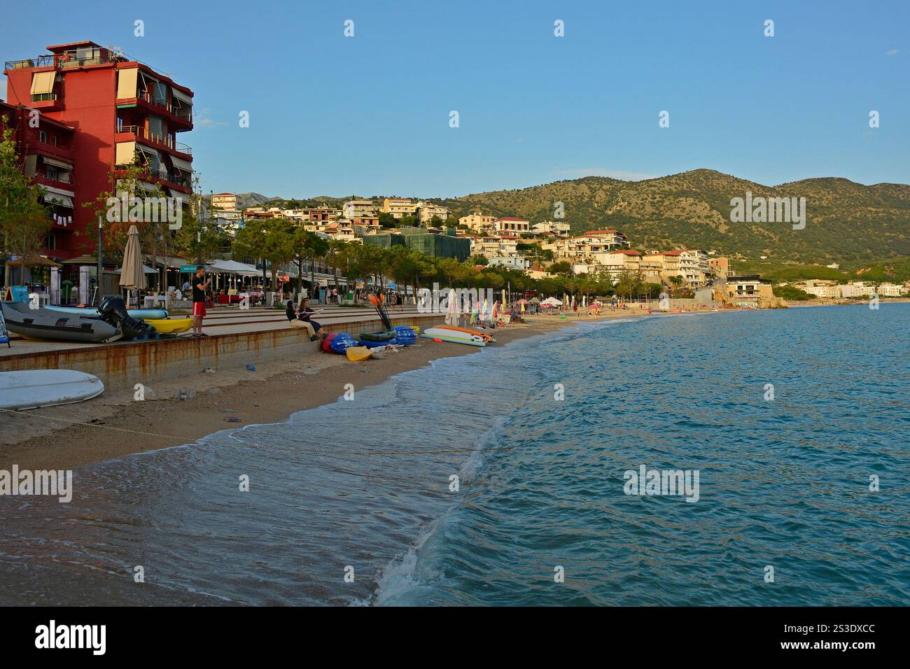 Himare, Albania - June 10th 2024. An early summer late afternoon at ...