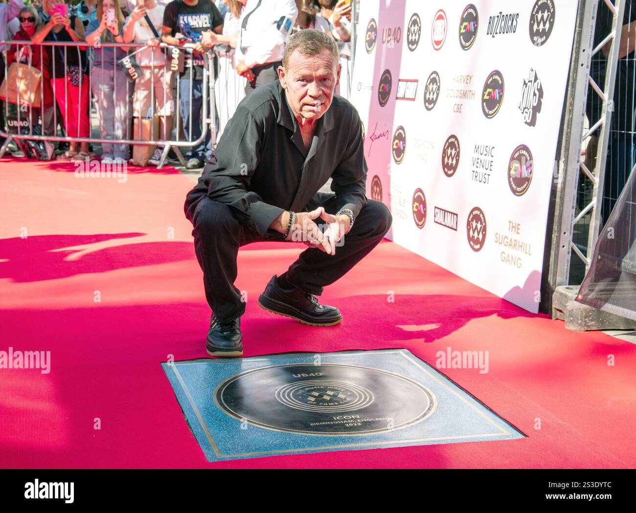 Ali Campbell during UB40's Music Walk of Fame plaque unveiling in ...
