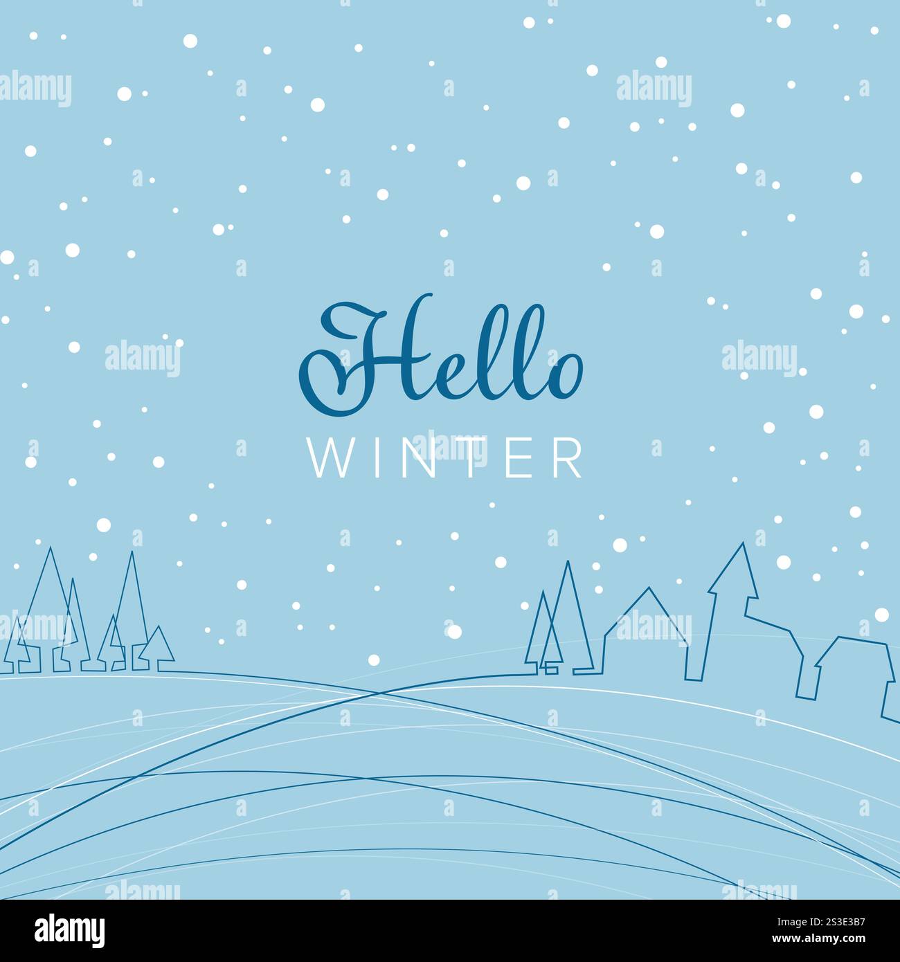 Winter background falling snowflakes featuring Stock Vector Images - Alamy