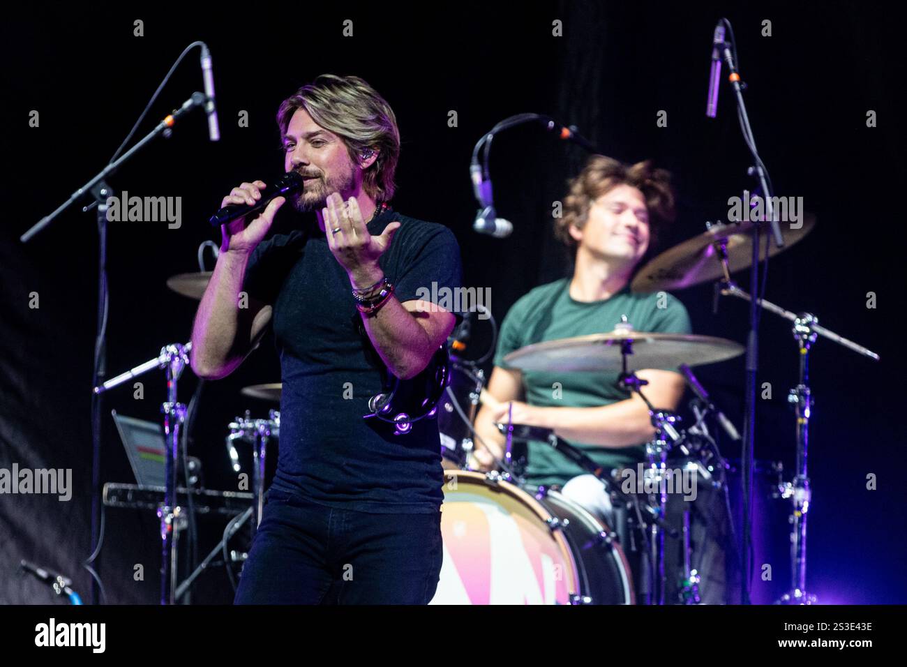 Taylor Hanson of Hanson performs on stage at The O2 Arena on September ...