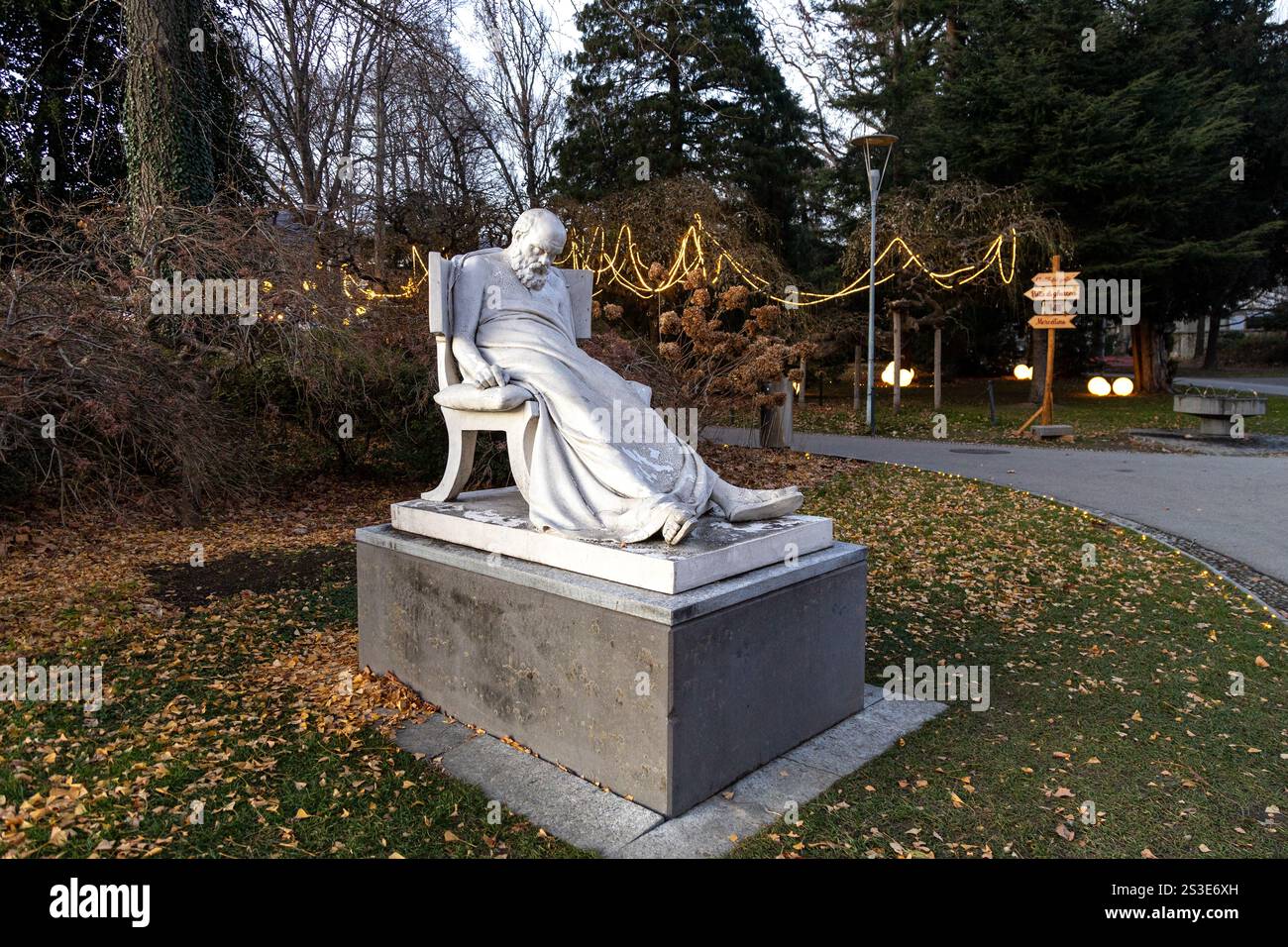 Lugano, Switzerland - Dec 23, 2024: Replica of Mark Antokolsky's Death ...