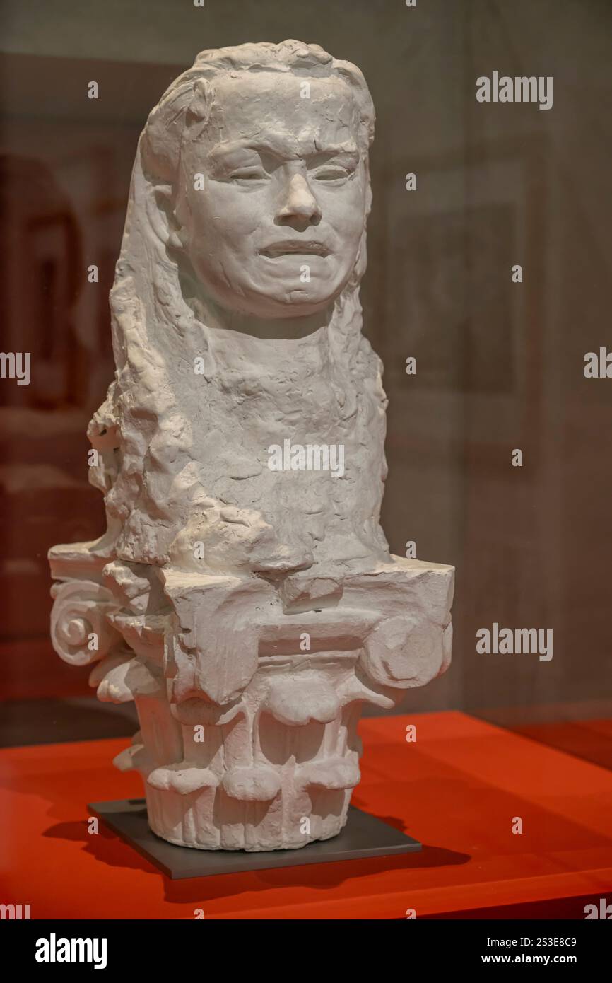 Paris, France - 12 14 2024: Bourdelle Museum. Plaster mask of The ...