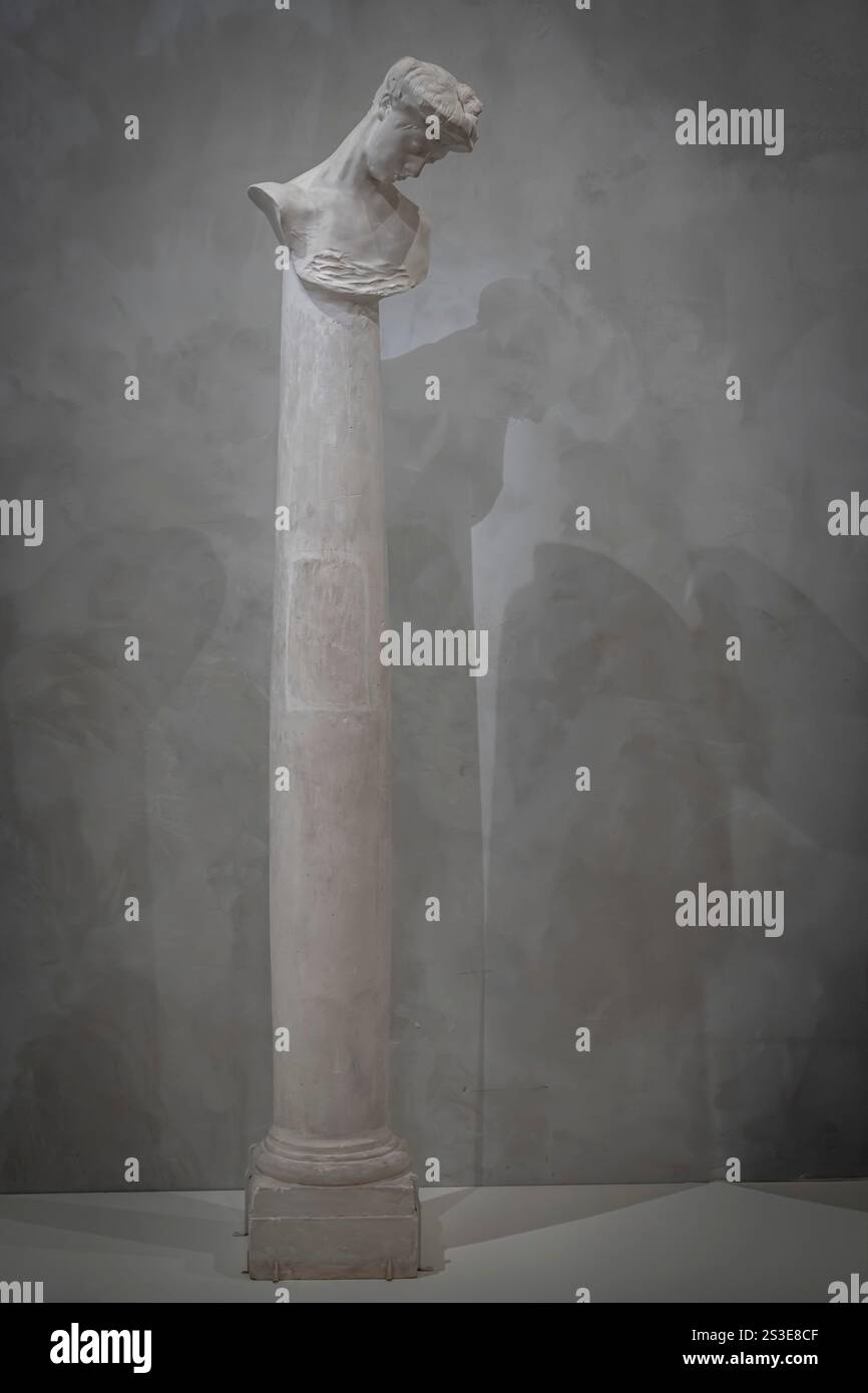 Paris, France - 12 14 2024: Bourdelle Museum. Plaster sculpture bust on ...