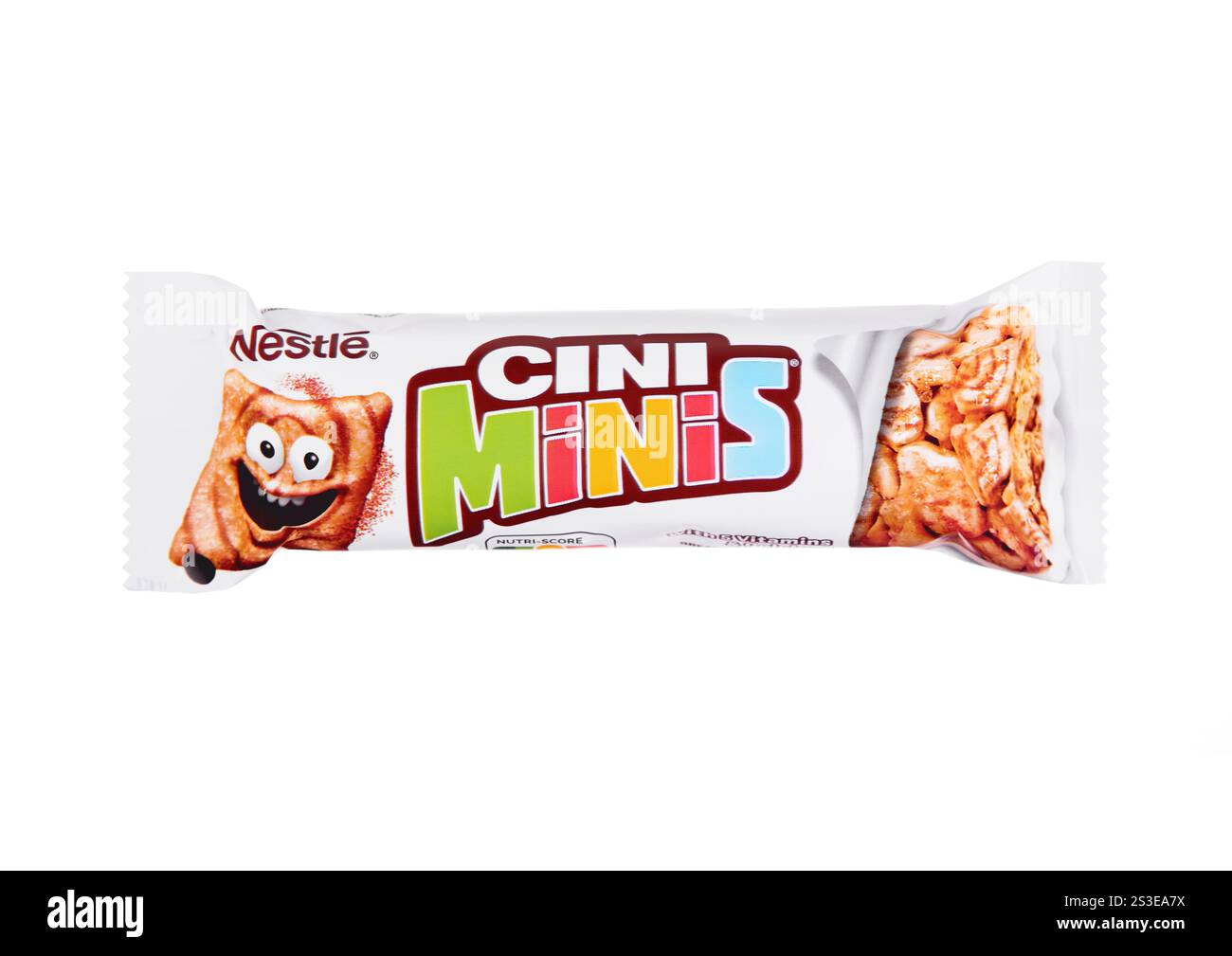 LONDON, UK - DECEMBER 25, 2024: Cini Minis breakfast cereal bar with ...