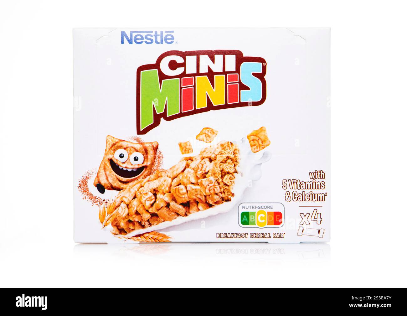 LONDON, UK - DECEMBER 25, 2024: Box of Cini Minis breakfast cereal bars ...