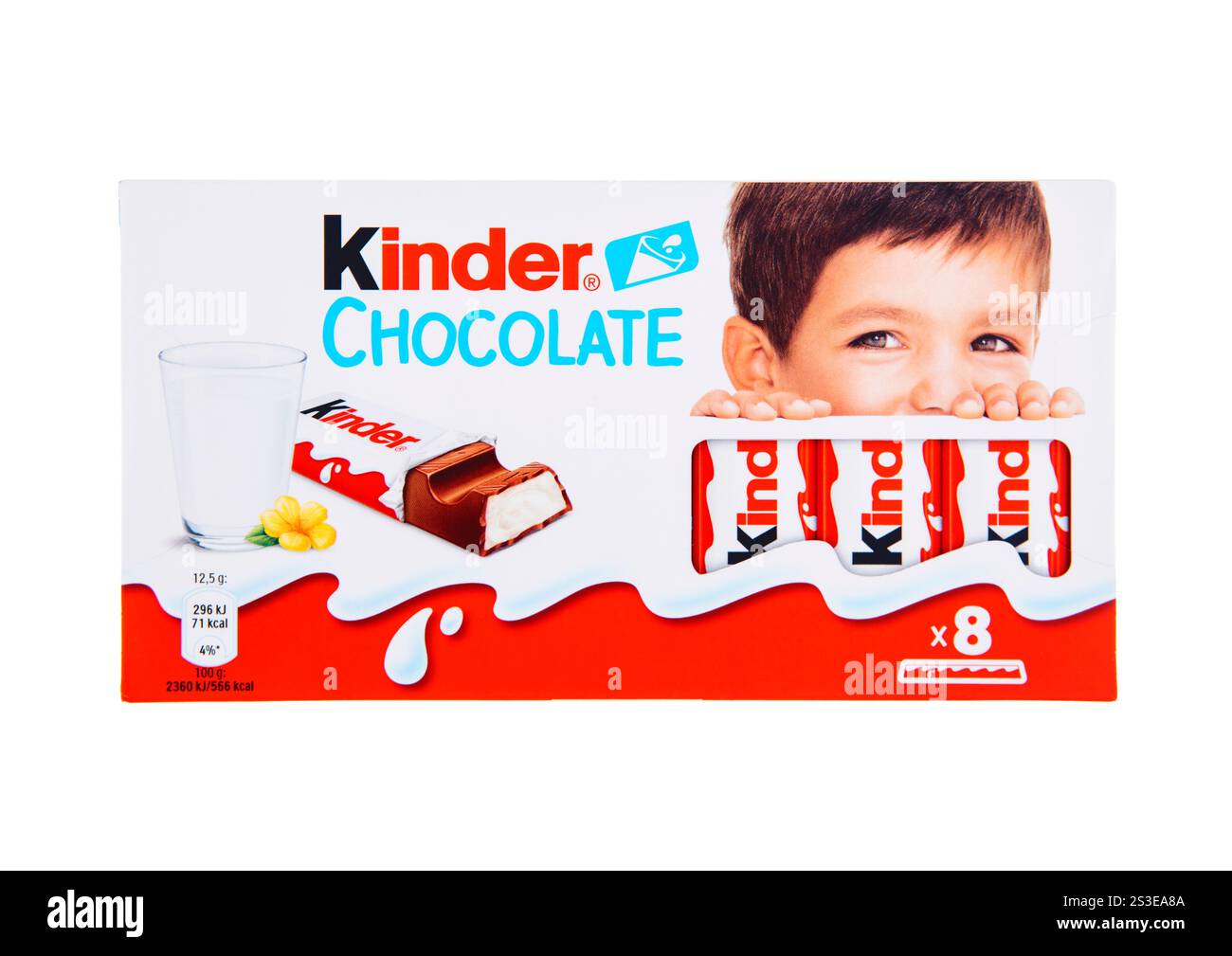 LONDON, UK - DECEMBER 05, 2024: Kinder original chocolate bar with milk ...