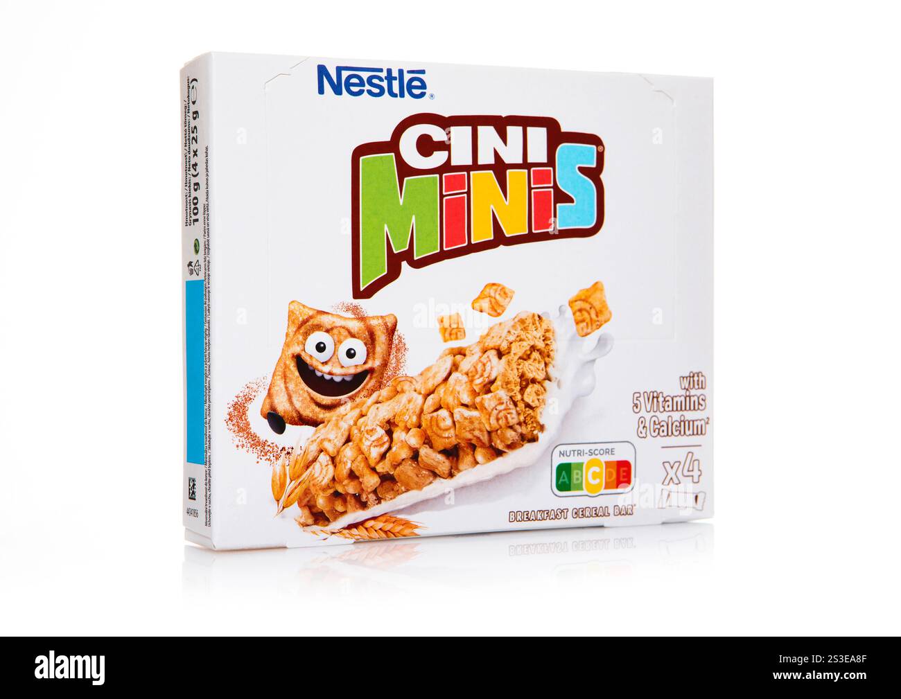 LONDON, UK - DECEMBER 25, 2024: Box of Cini Minis breakfast cereal bars ...
