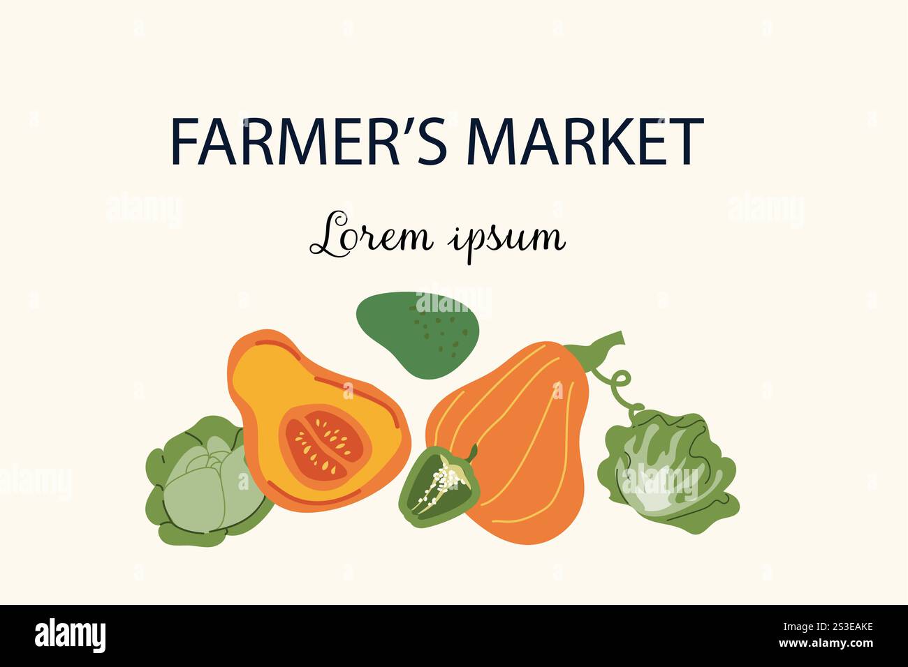 Farmers produce market Stock Vector Images - Alamy