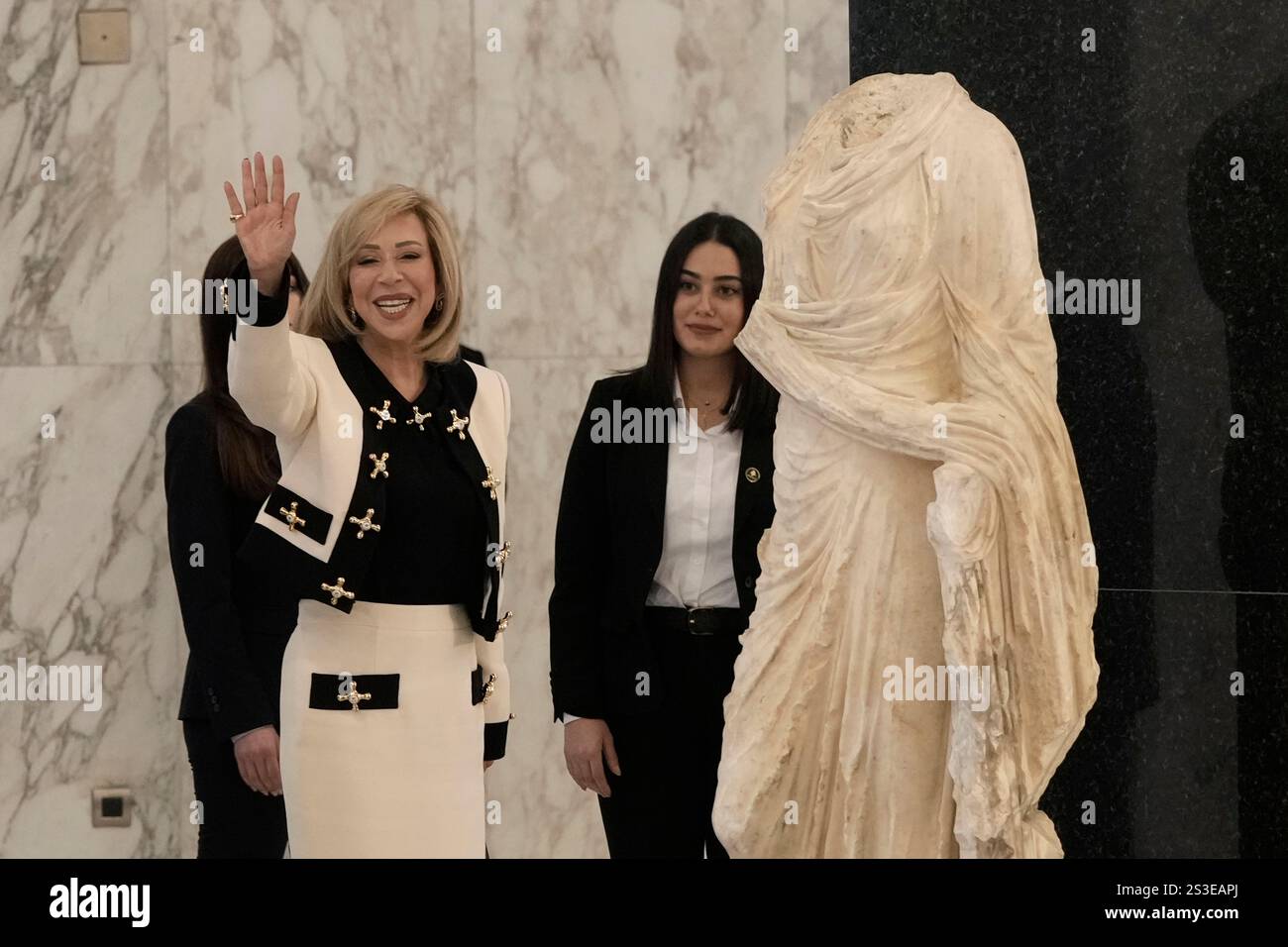 Lebanon's first lady Naamat Aoun, the wife of the newly-elected ...