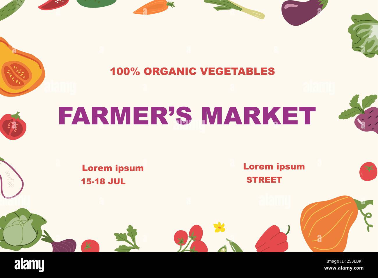 Organic agricultural vegetables Stock Vector Images - Alamy