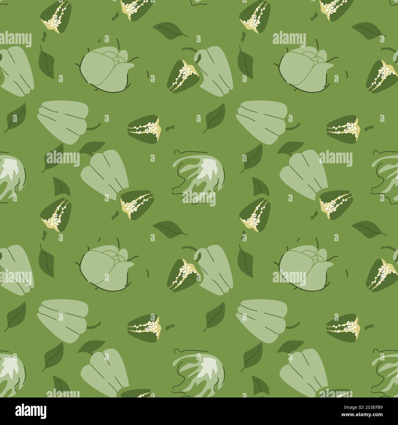 Seamless pattern fresh bell Stock Vector Images - Alamy