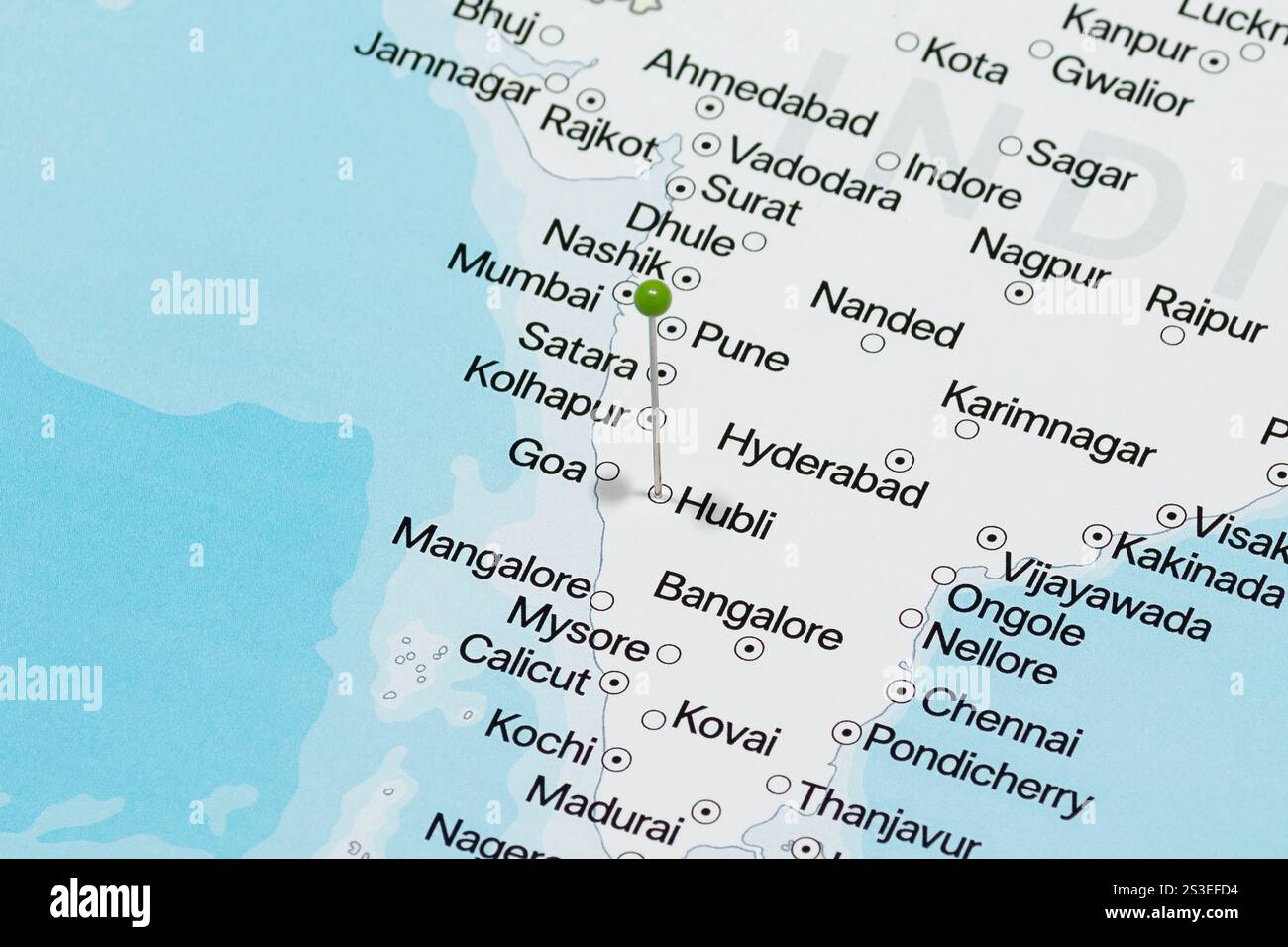 Map of india state capitals hi-res stock photography and images - Alamy