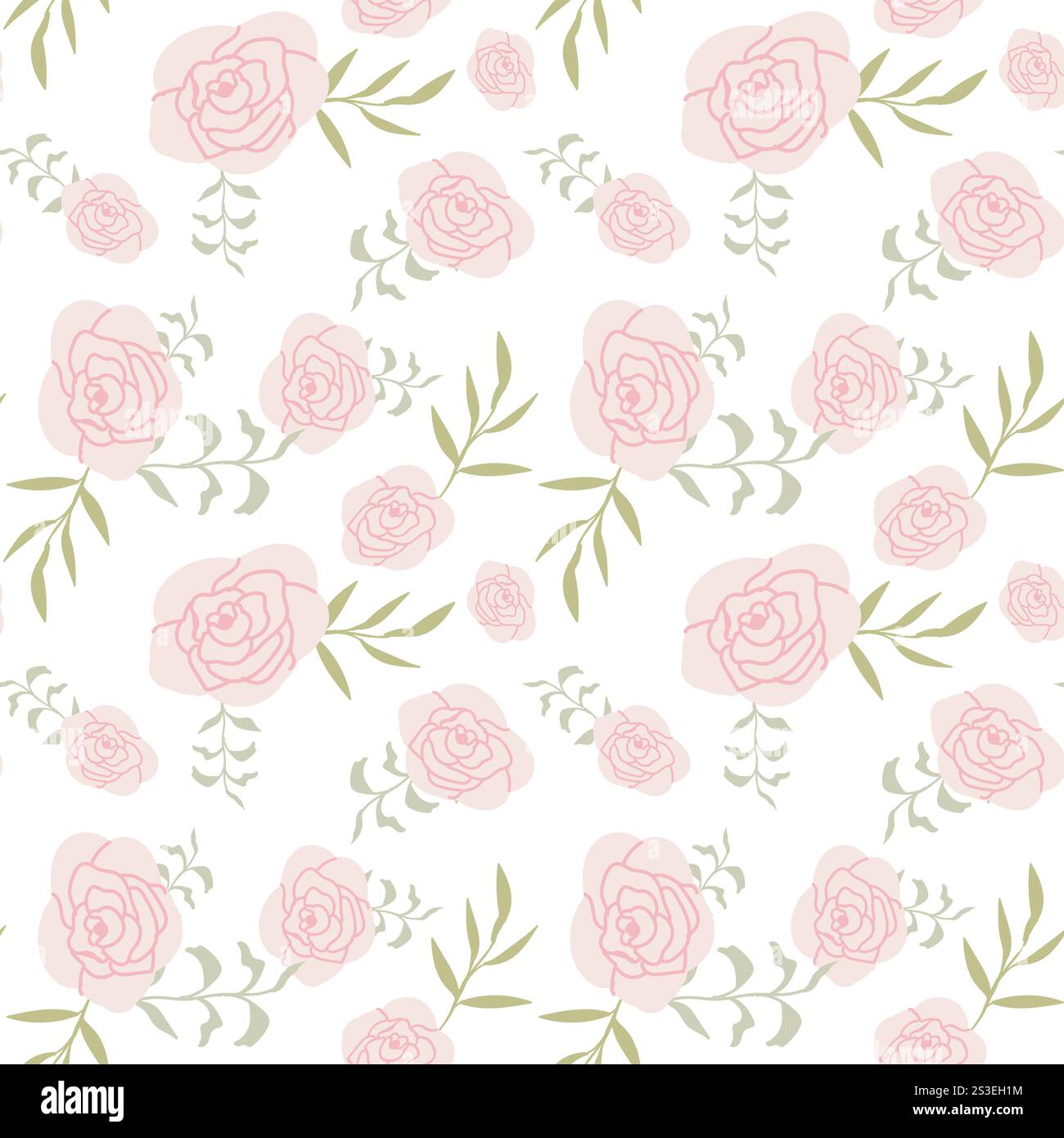 Soft pink roses on Stock Vector Images - Alamy