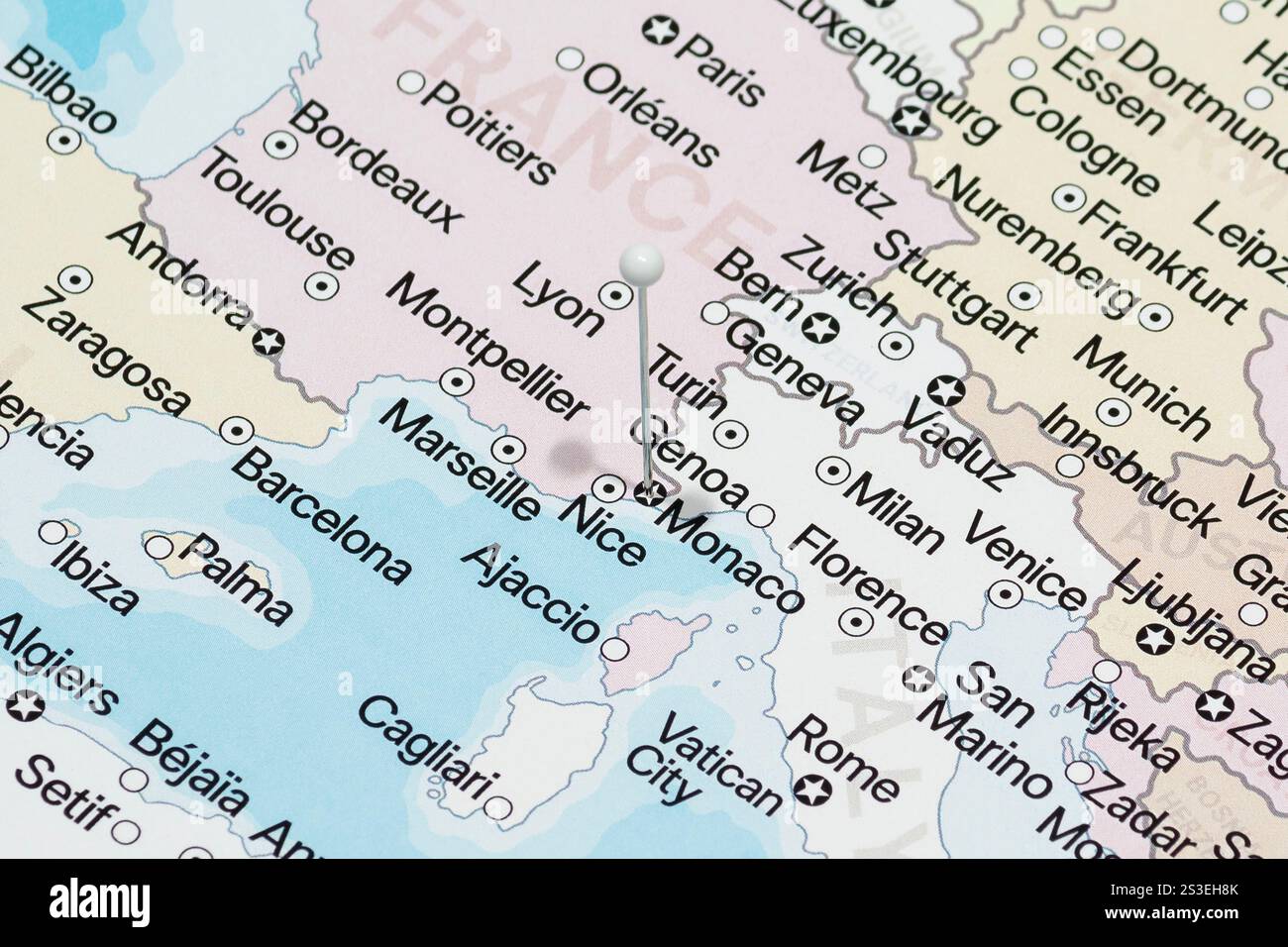 Monaco political map principality hi-res stock photography and images ...